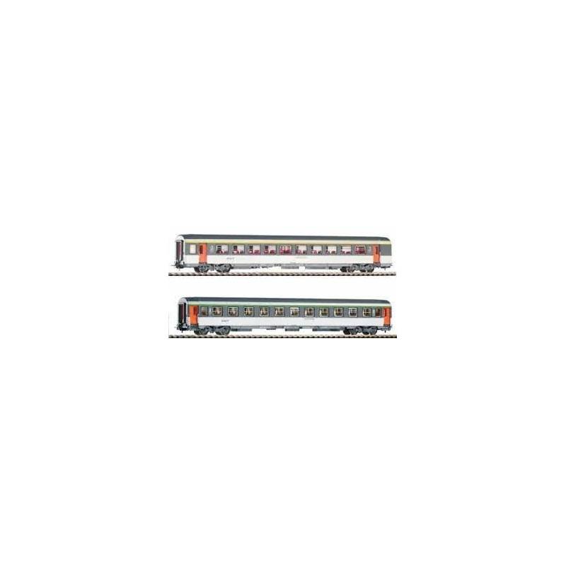 Miniature COFFRET DE 2 VOITURES CORAIL SNCF 1/87 PIKO