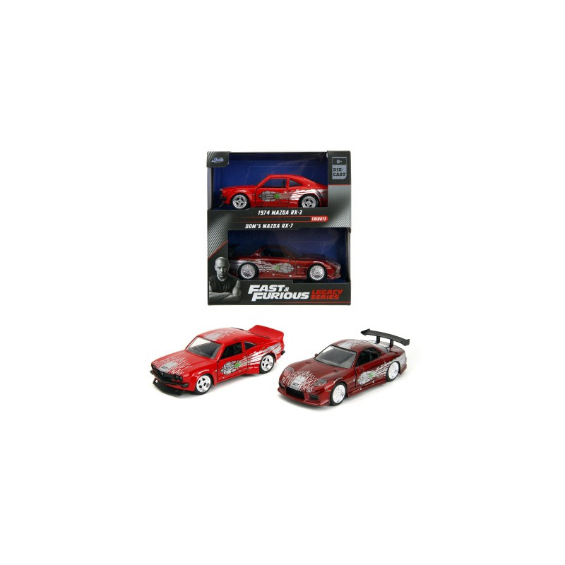 Miniature TWIN PACK MAZDA RX3 / MAZDA RX7 FAST AND FURIOUS 1/32 JADA