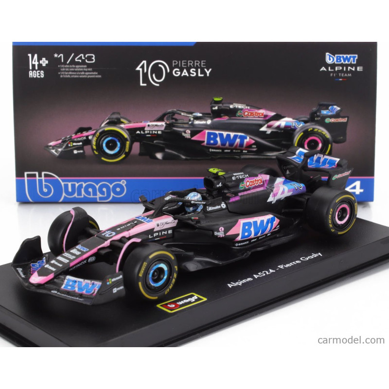 Miniature ALPINE F1 A524 TEAM BWT ALPINE N°10 PIERRE GASLY 2024 1/43 BURAGO
