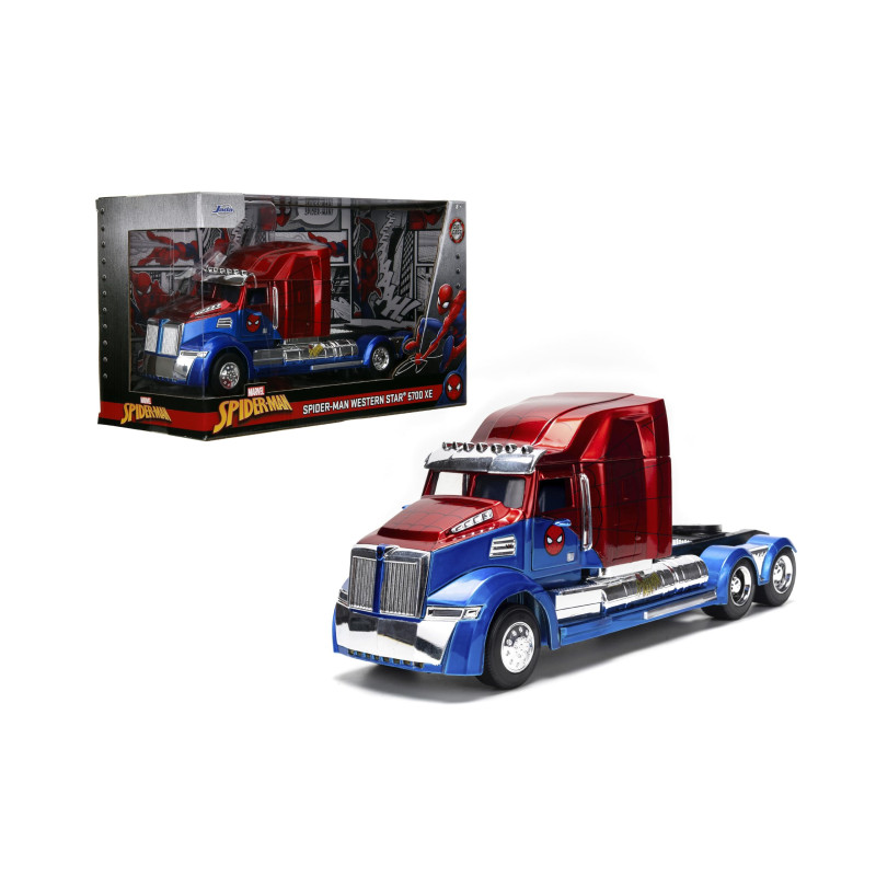 Miniature WESTERN STAR 5700 XE SPIDER MAN 1/24 JADA