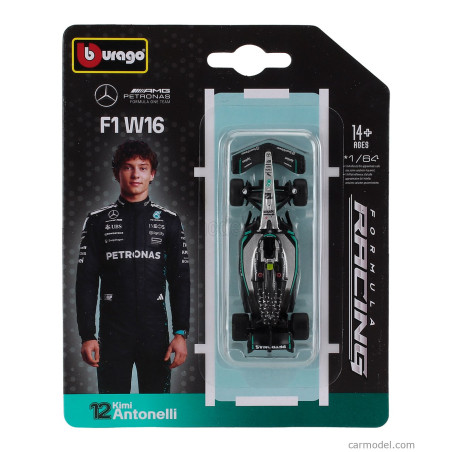 MINIATURE MERCEDES GP F1 W16 TEAM AMG PETRONAS MOTORSPORT N°12 ANDREA ...